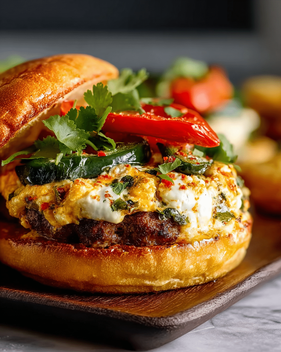 Poblano Popper Burger Recipe - Cookandvibes