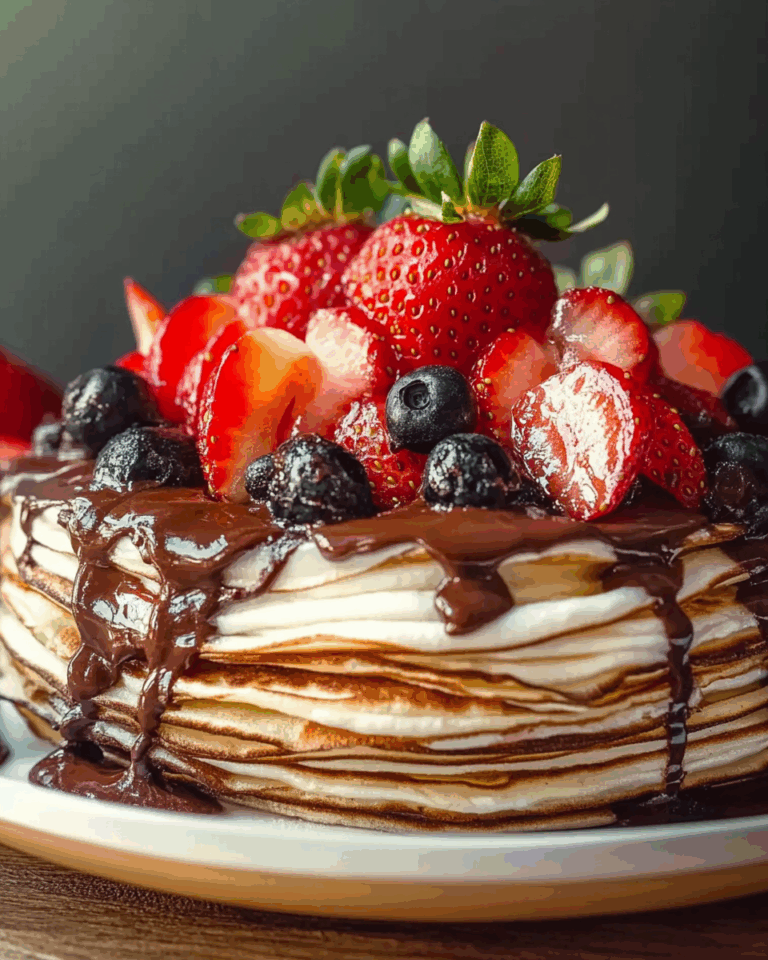 Strawberry Nutella Crepe Cake - Cookandvibes