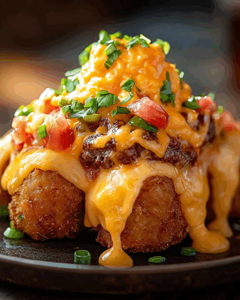 Cheeseburger Stuffed Tater Tot Cones with Colossal Cheese Volcano ...